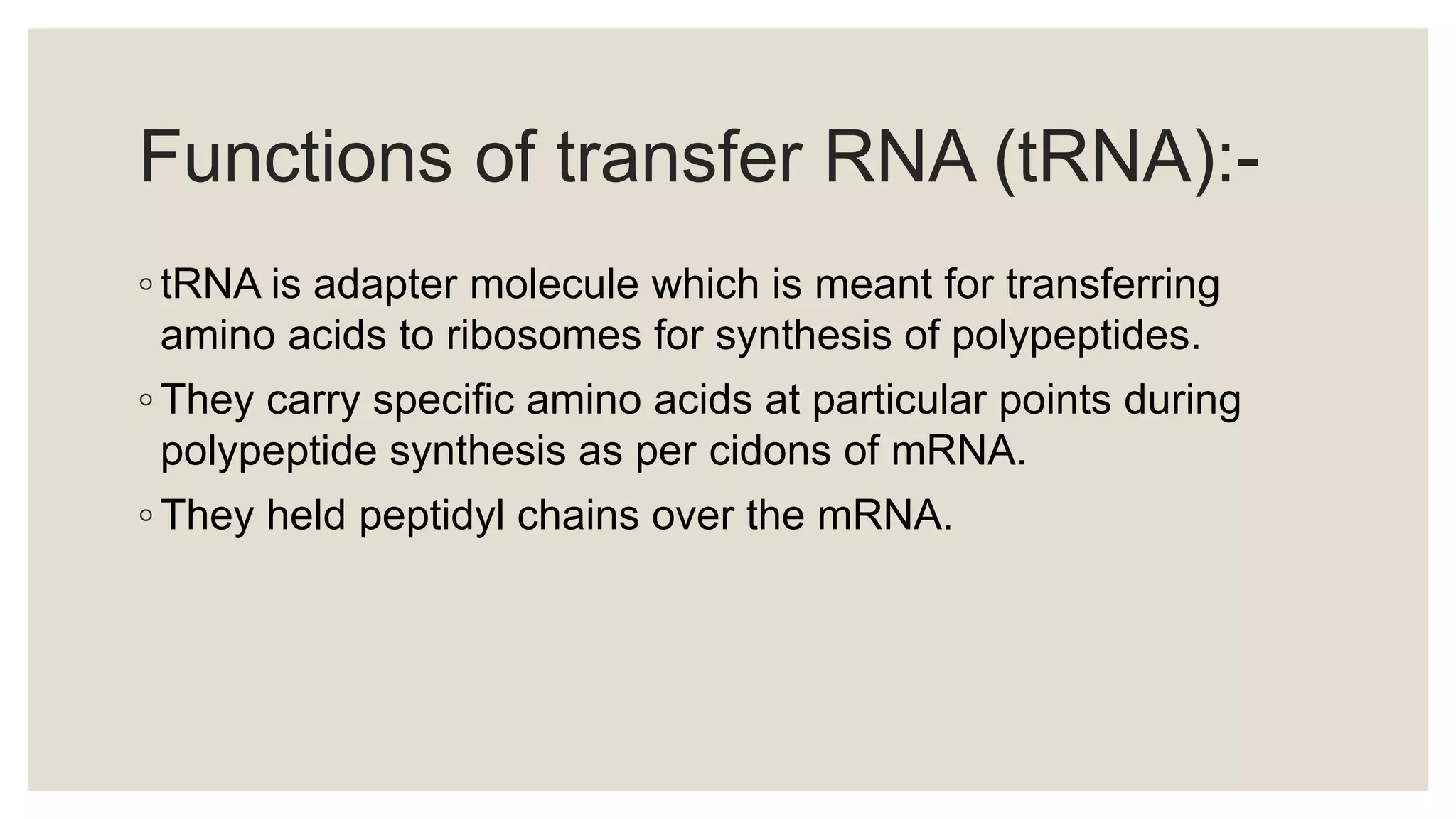 Structure and function of rna | PPTX