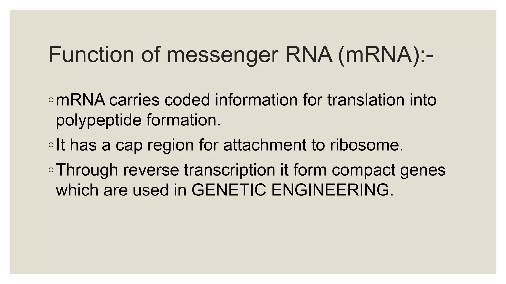 Structure and function of rna | PPTX