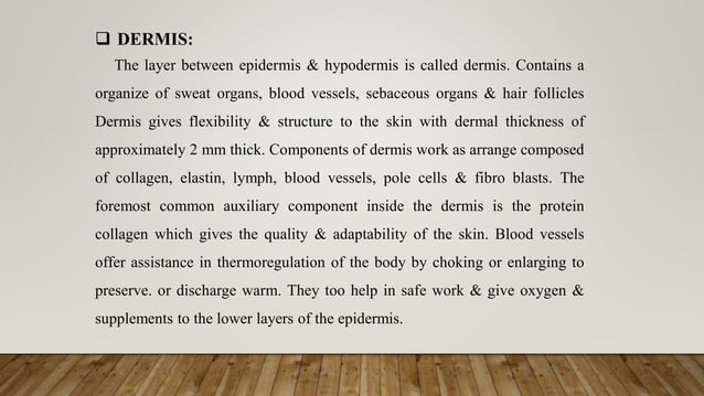 Skin: Structure and function of the skin | PPTX