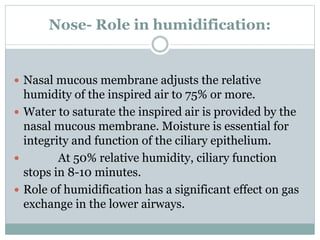 Structure and function of the respiratory tract in | PPT