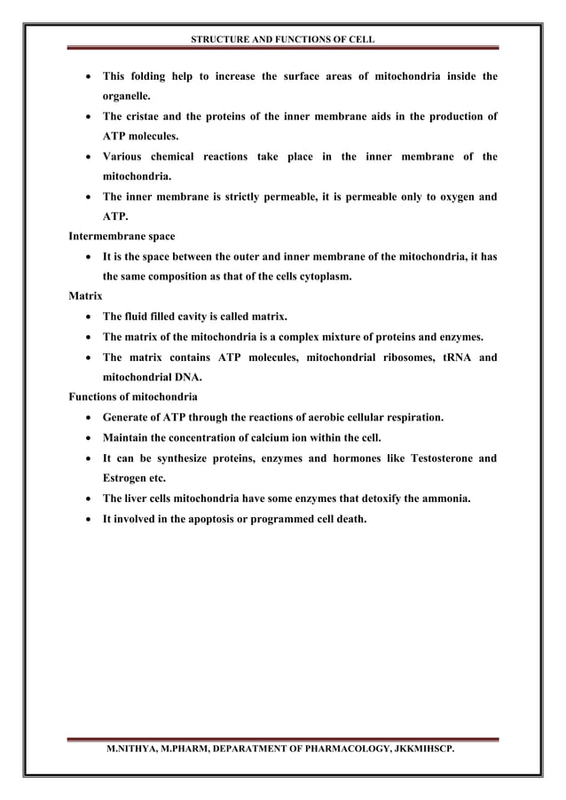 Structure and Functions of Cell.pdf | Biological Sciences | Science