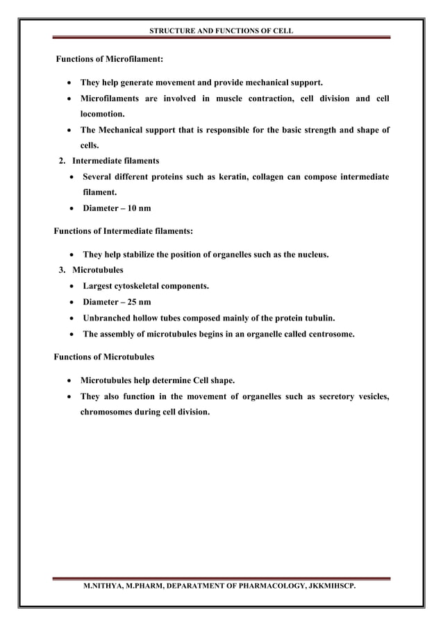Structure and Functions of Cell.pdf | Biological Sciences | Science