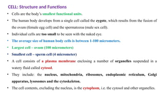 Structure and Functions of Cell (Unit I) | PPTX