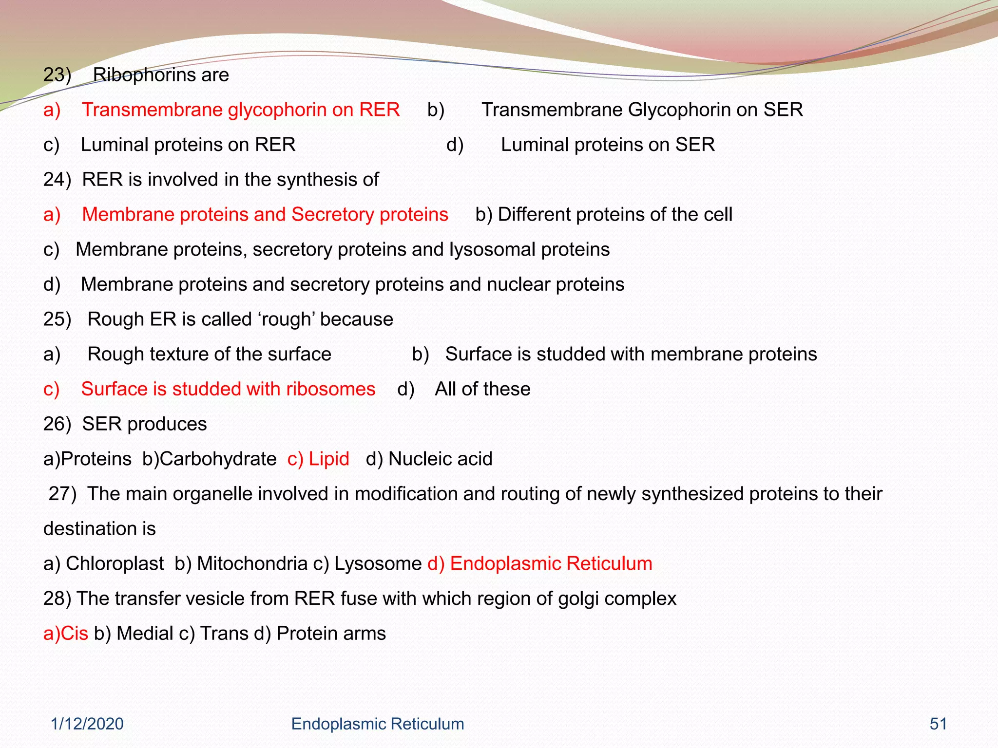 Structure and functions of endoplasmic reticulum | PPTX