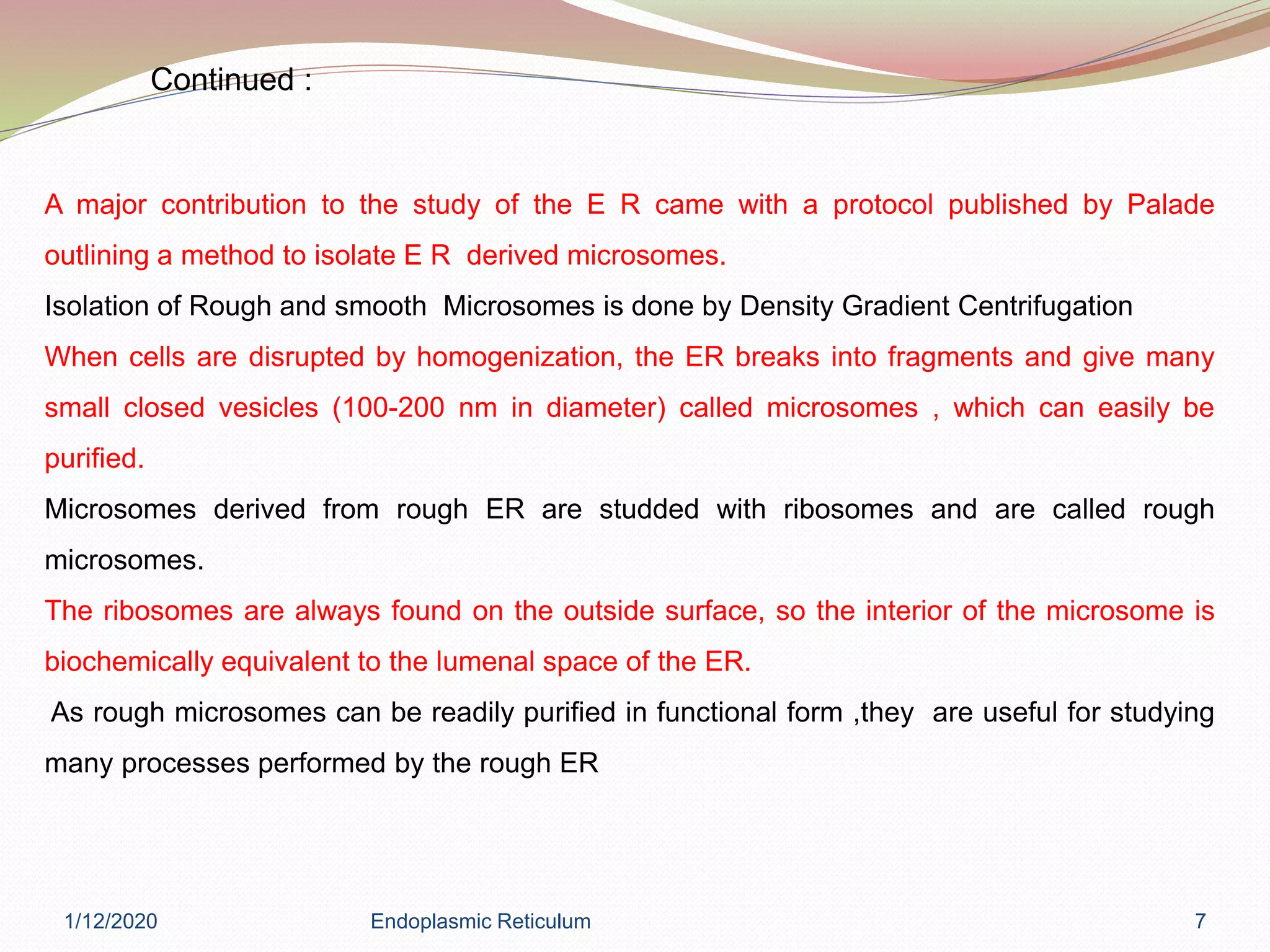 Structure and functions of endoplasmic reticulum | PPTX