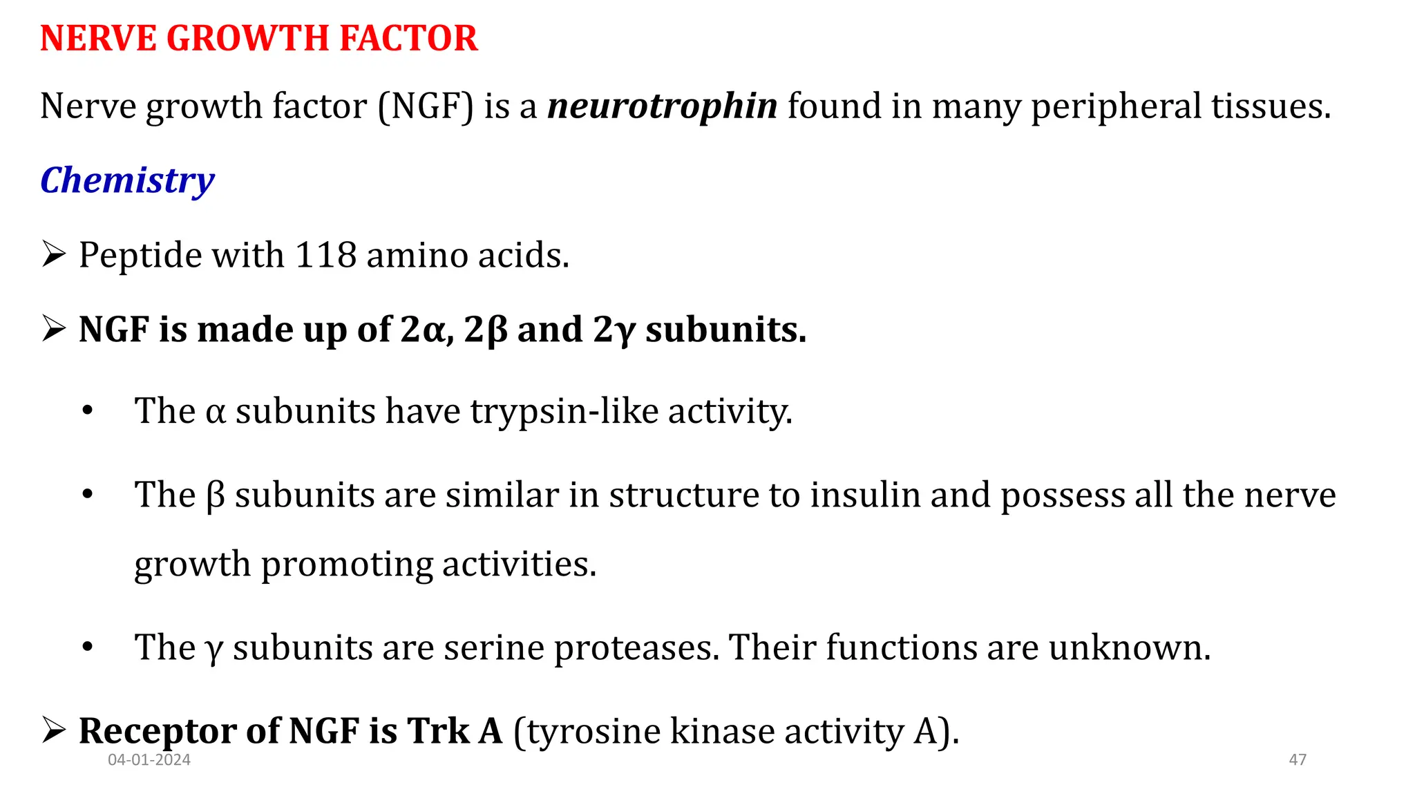 NEURON,NERVE GROWTH FACTORS, CYTOKININES | PPTX