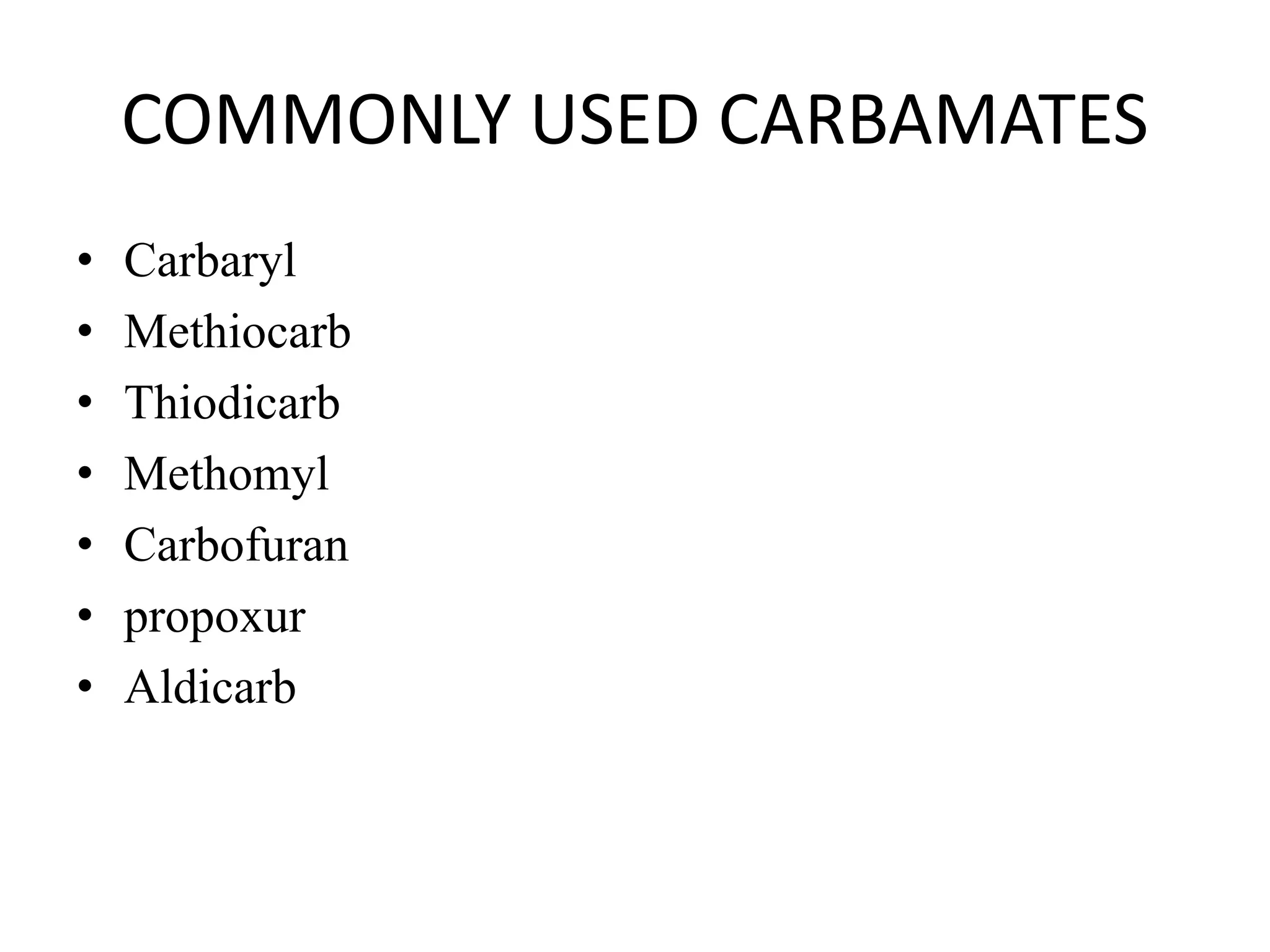 Structure and mode of action of organochlorines, organophophate and ...