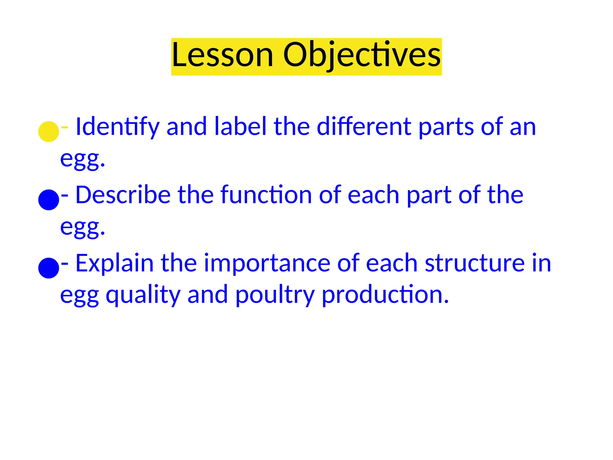 structure and parts of an egg 2025 power point | PPTX