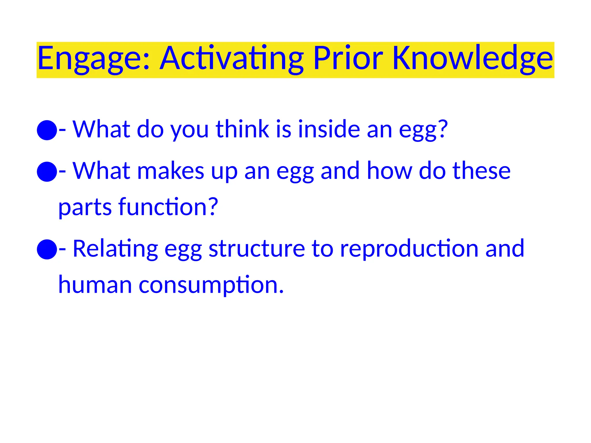 structure and parts of an egg 2025 power point | PPTX