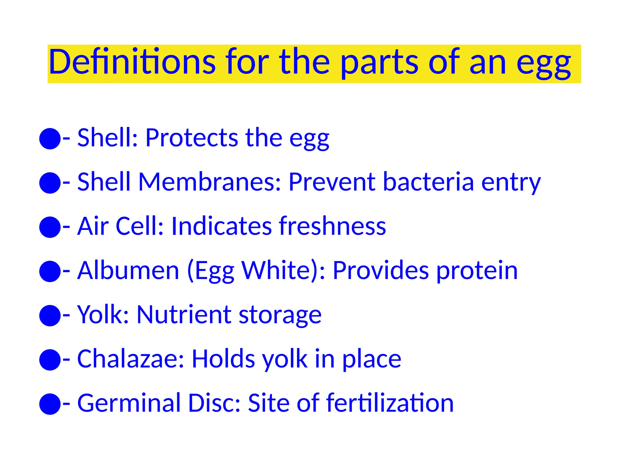 structure and parts of an egg 2025 power point | PPTX