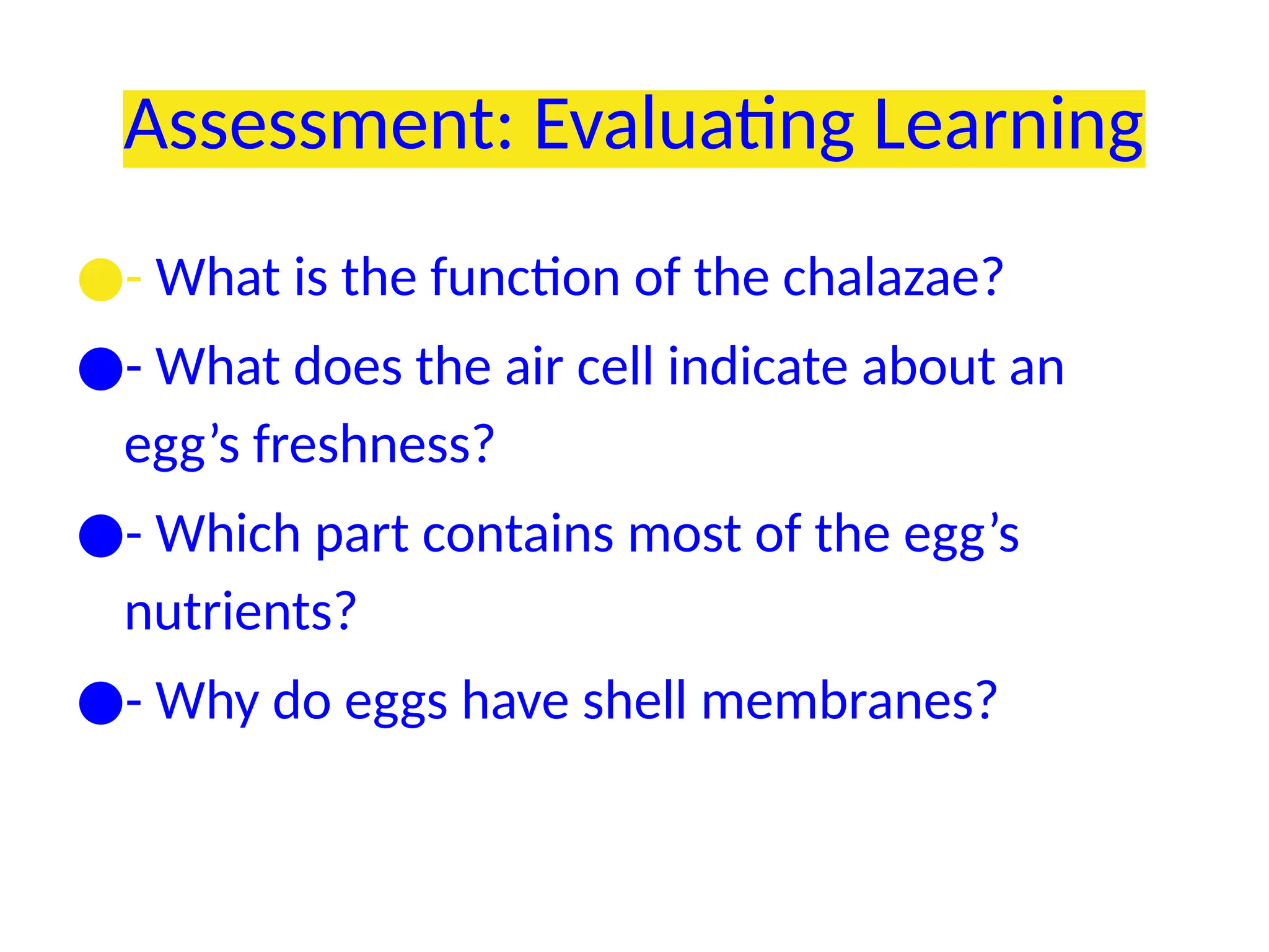 structure and parts of an egg 2025 power point | PPTX