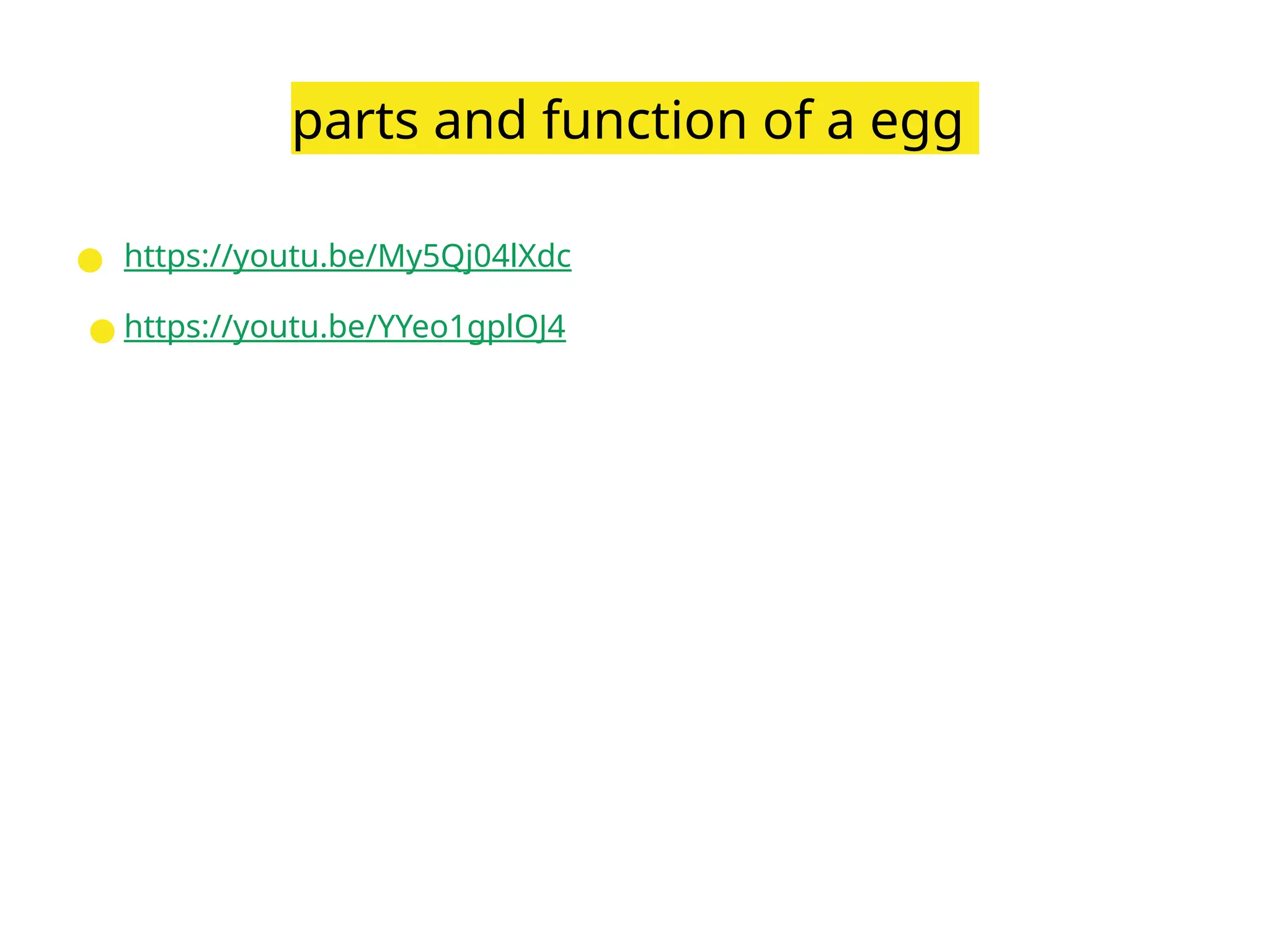 structure and parts of an egg 2025 power point | PPTX
