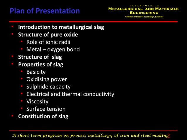 Structure and properties of metallurgical slag ss | PPT | Chemistry ...