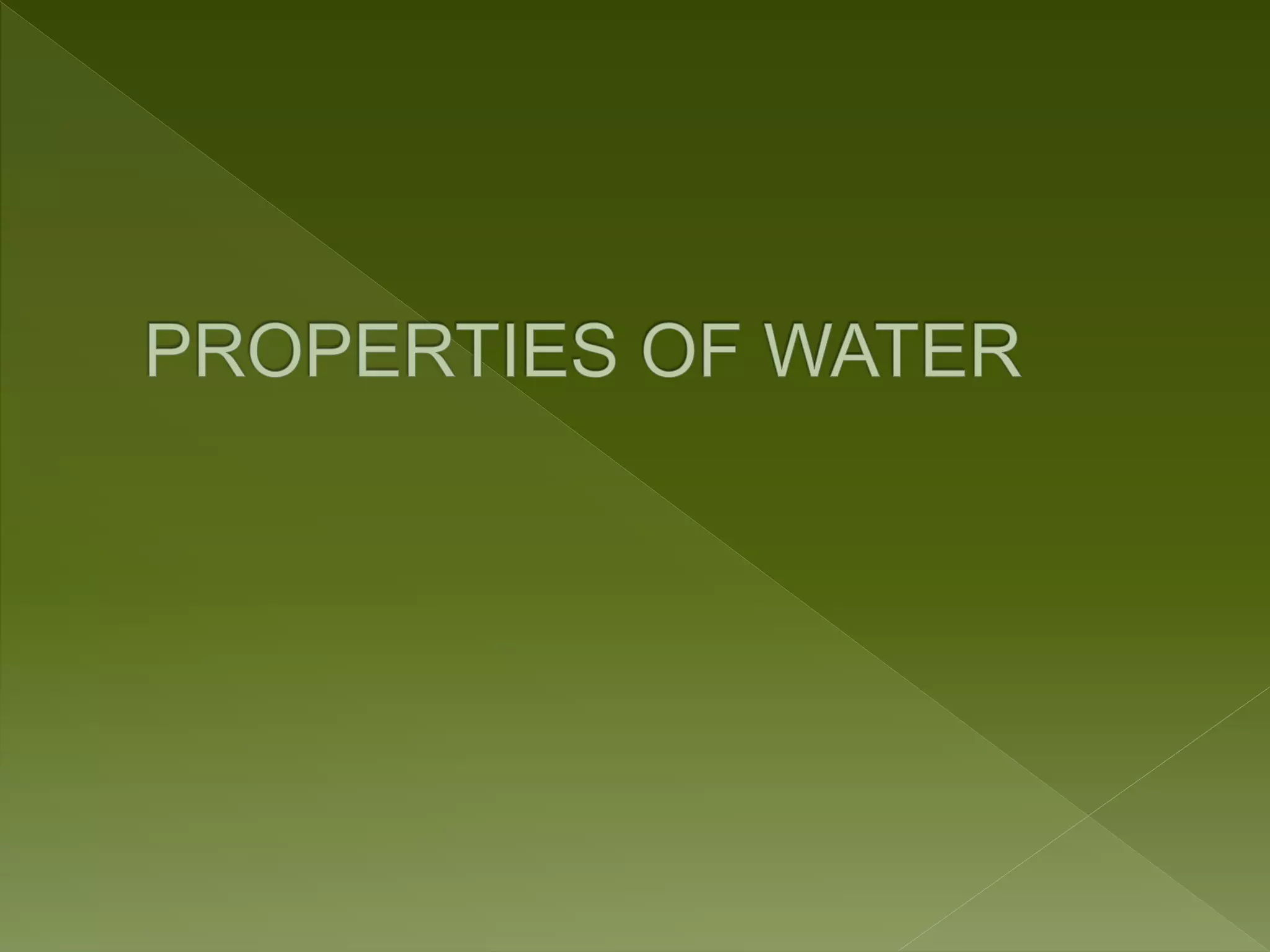 Structure and properties of water | PPTX