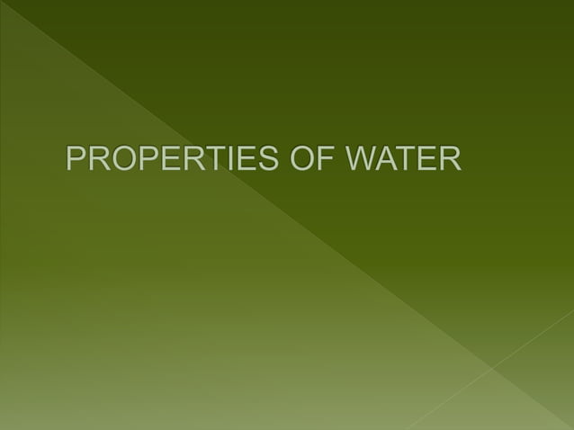 Structure and properties of water | PPTX | Chemistry | Science