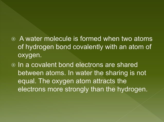 Structure and properties of water | PPTX | Chemistry | Science