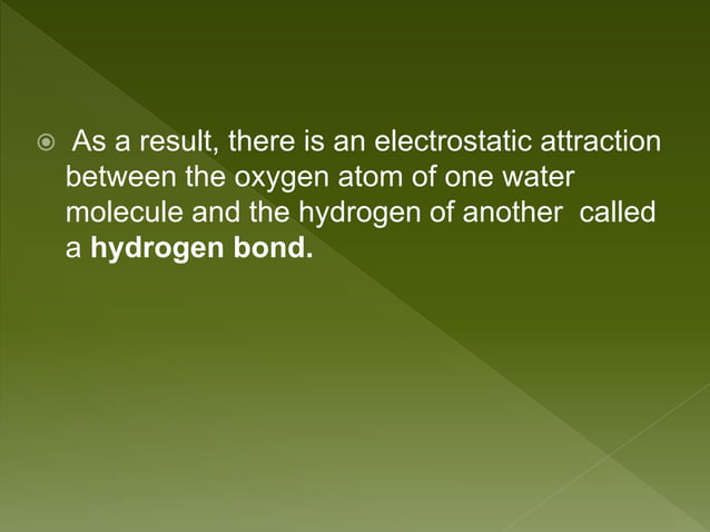 Structure and properties of water | PPTX | Chemistry | Science