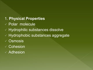 Physical Properties Of Water