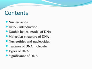 Structure and types of dna & rna | PPT