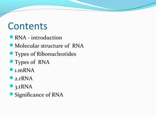 Structure and types of dna & rna | PPT