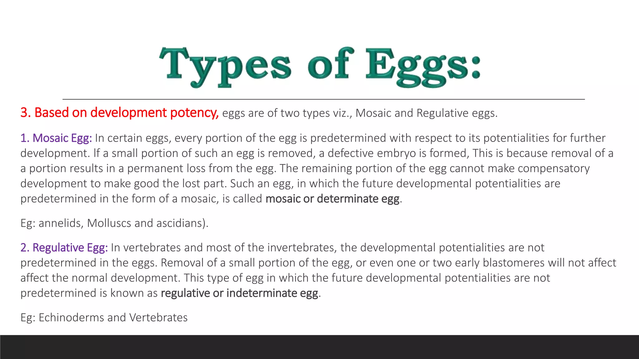 Structure and types of eggs | PPTX