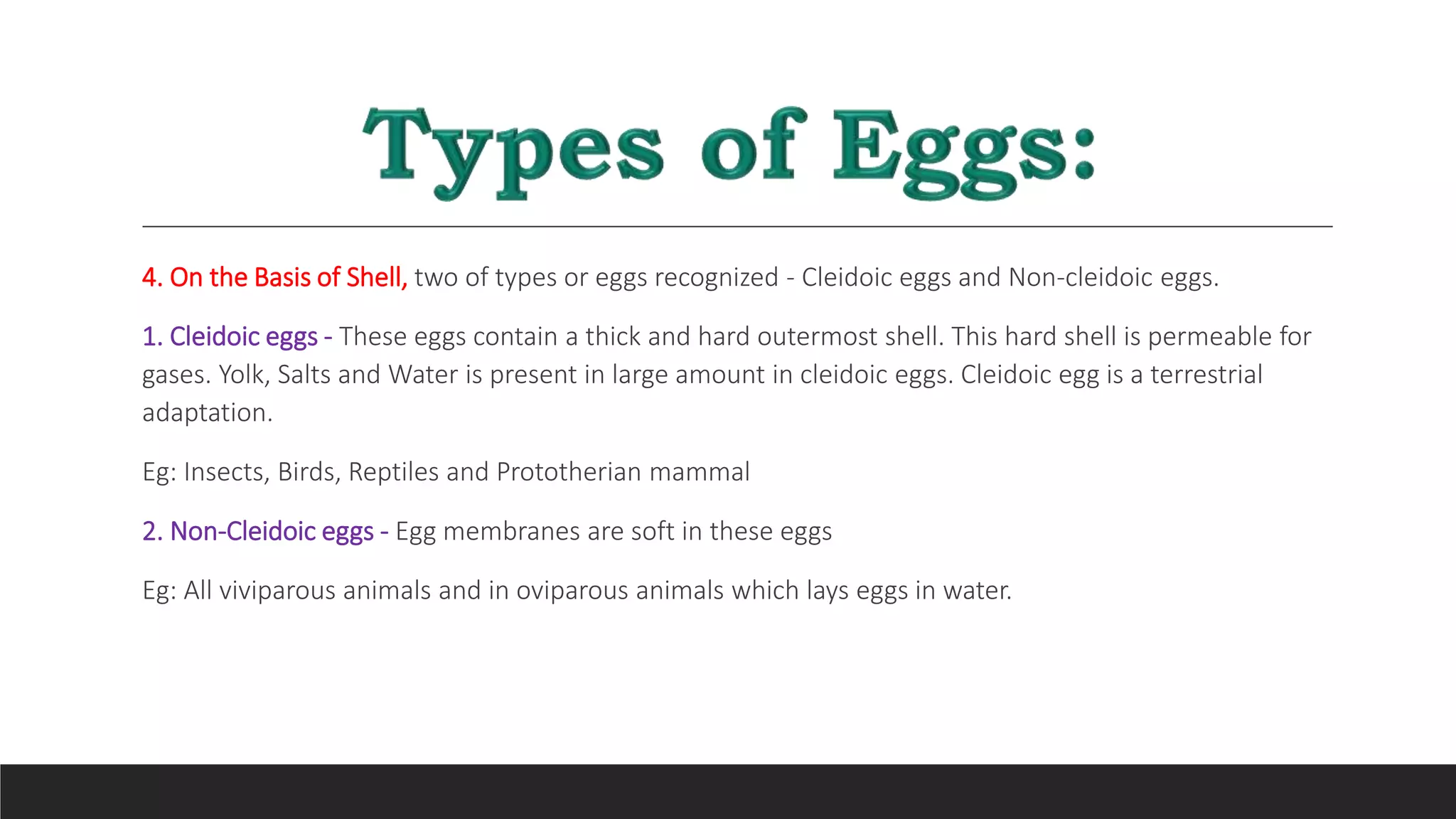 Structure and types of eggs | PPTX