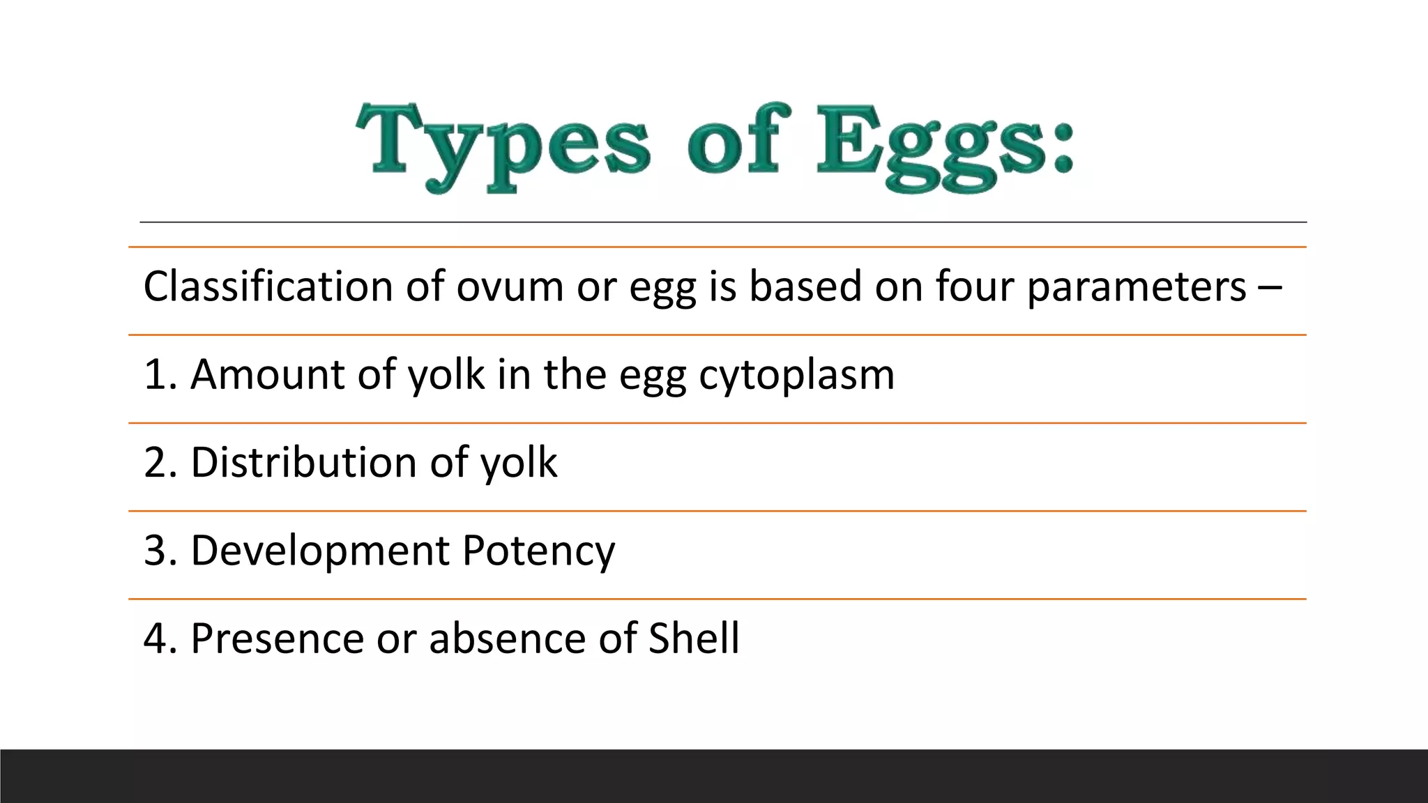 Structure and types of eggs | PPTX