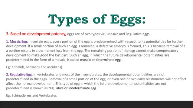 Structure and types of eggs | PPTX