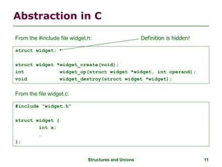 Structure and Union.ppt | Programming Languages | Computing