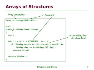 Structure and Union.ppt | Programming Languages | Computing