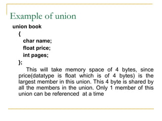 structure and union from C programming Language | PPT