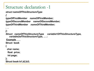 structure and union from C programming Language | PPT