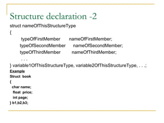 structure and union from C programming Language | PPT
