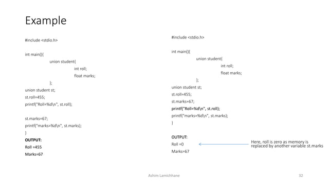 Unit 9. Structure and Unions | PPTX