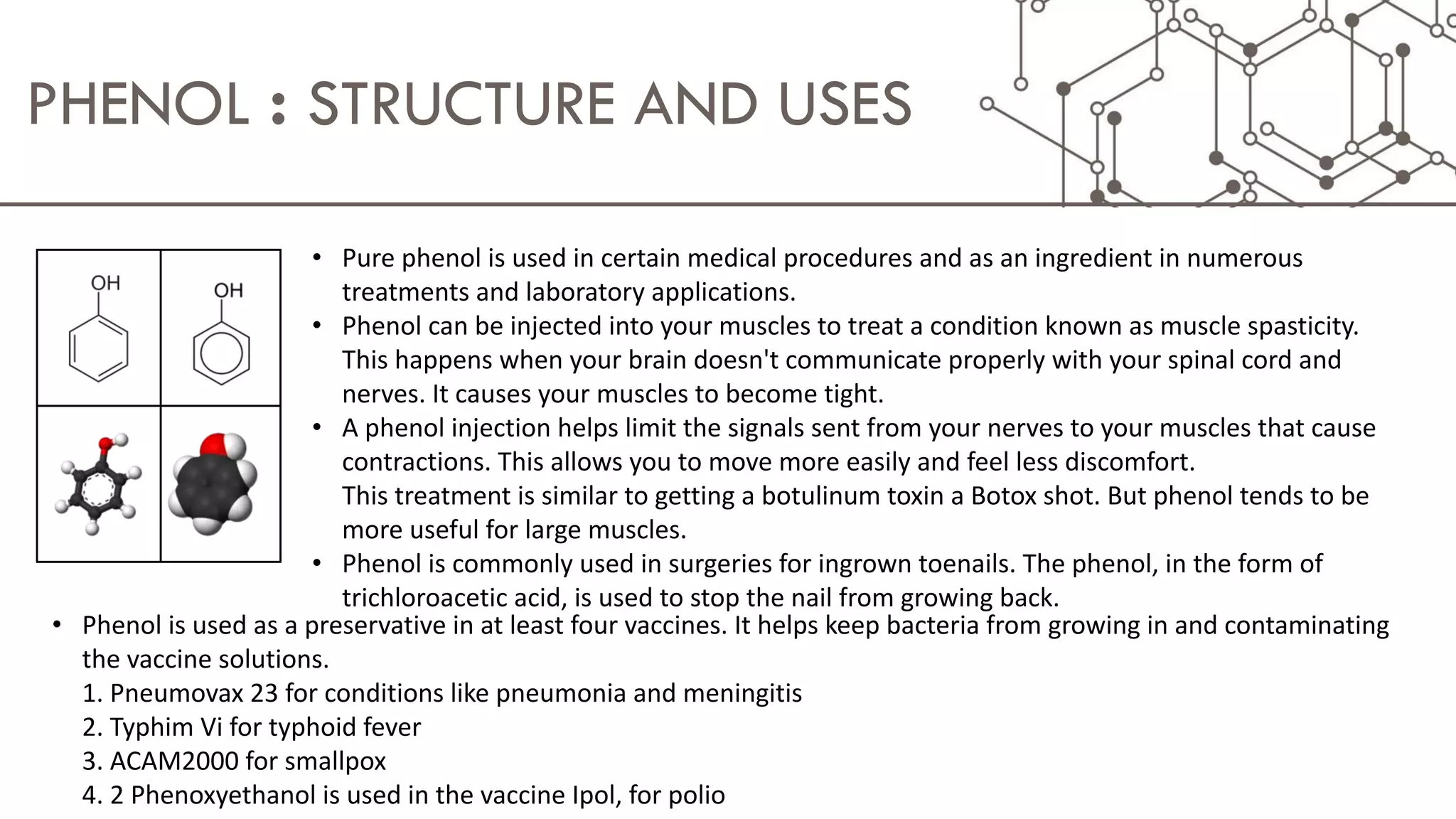 structure and uses of phenol, cresol, resorcinol and naphthol | PDF
