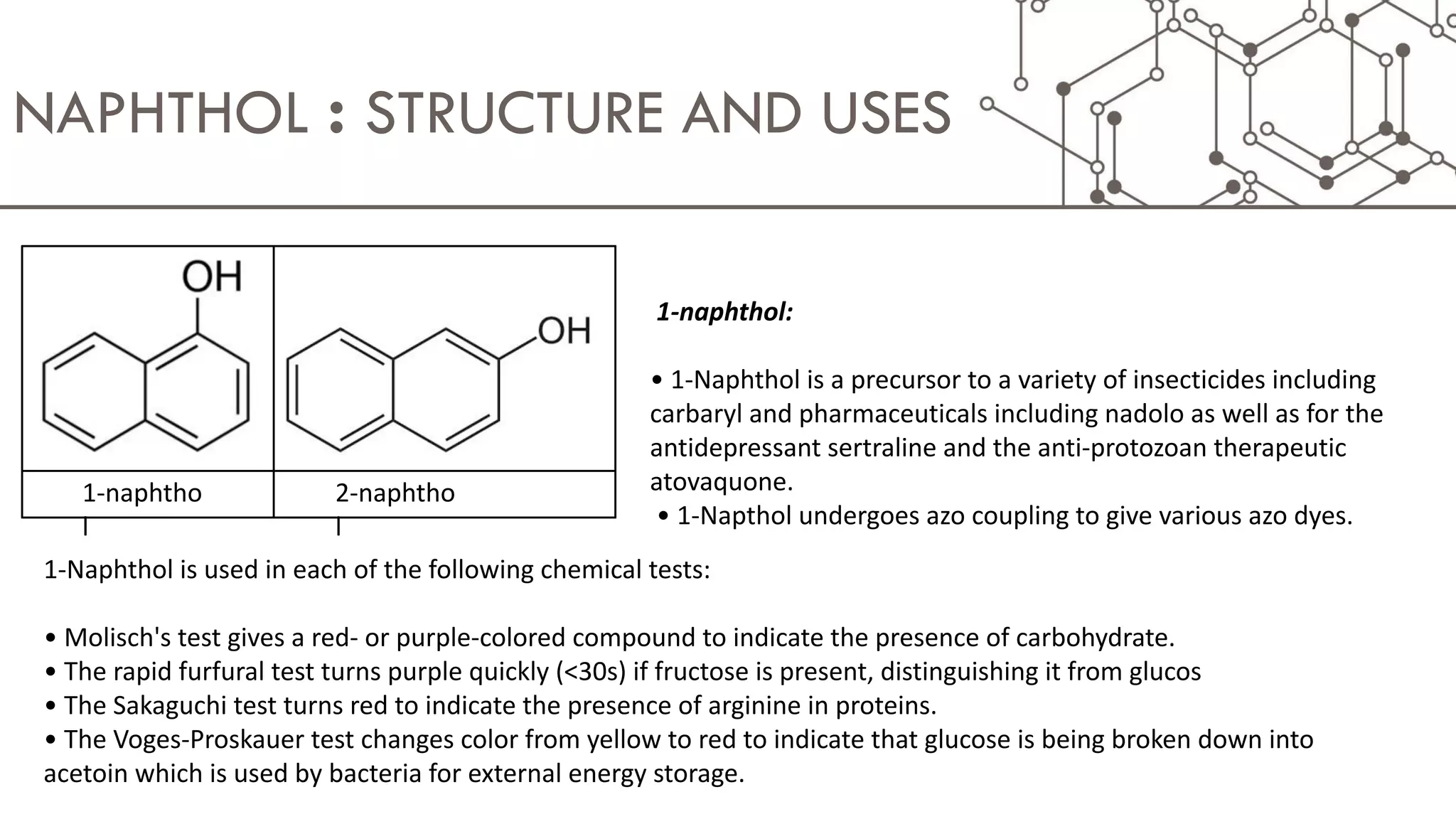 structure and uses of phenol, cresol, resorcinol and naphthol | PDF