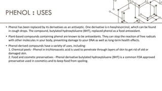 structure and uses of phenol, cresol, resorcinol and naphthol | PDF