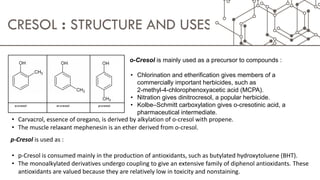 structure and uses of phenol, cresol, resorcinol and naphthol | PDF