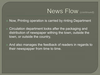 Structure and working of a print newsroom publication house | PPTX