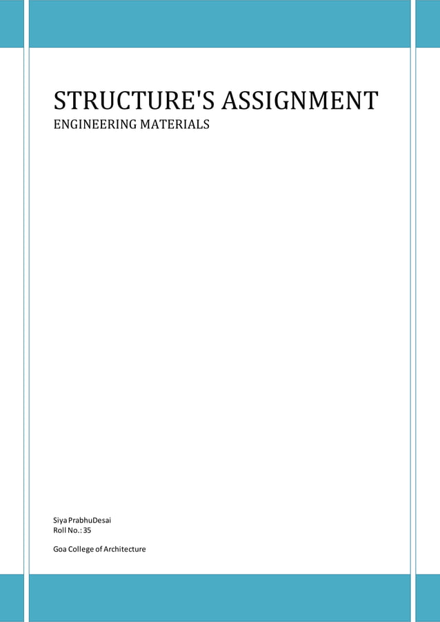 Structure assignment on engineering materials | PDF