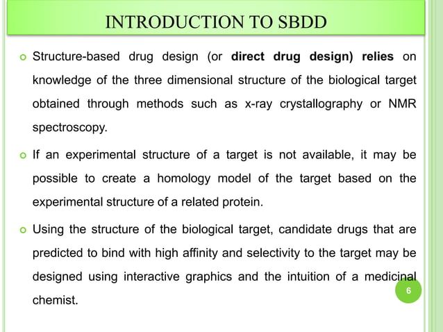 Structure based drug design | PPTX