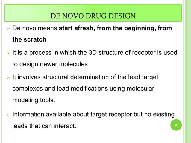 structure based drug design ppt | PPT