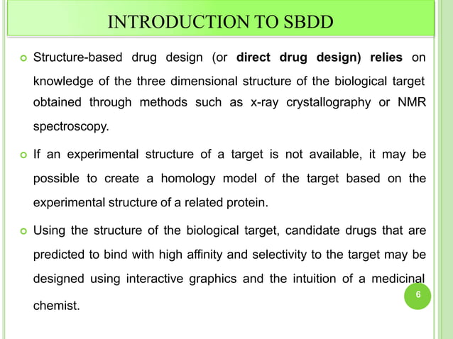structure based drug design ppt | PPT