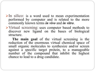 Structure based in silico virtual screening | PPTX