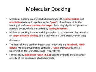 Structure Based Multitargeted Molecular Docking Analysis of Selected 2.pptx
