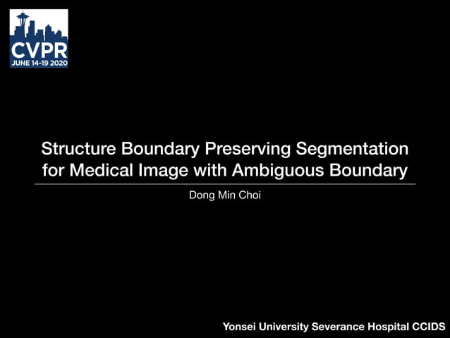 Review Structure Boundary Preserving Segmentation For Medical Image With Ambiguous Boundary Ppt