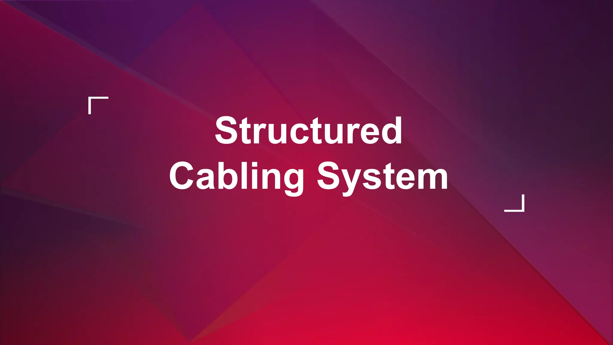 Elements of a Structured Cabling System | PPT