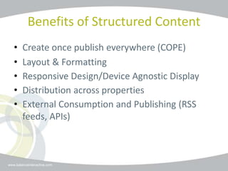 Structured Content - The Future of the Web | PPT