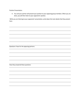 Structured academic controversy capture sheet king george | DOCX