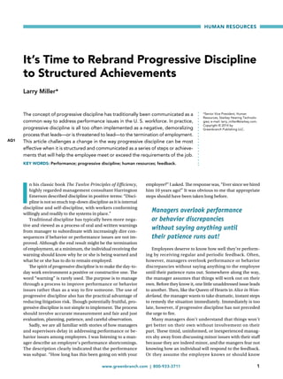 It's time to rebrand Progressive Discipline to Structured achievements ...